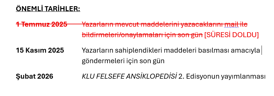 KLU Felsefe Ansiklopedisi